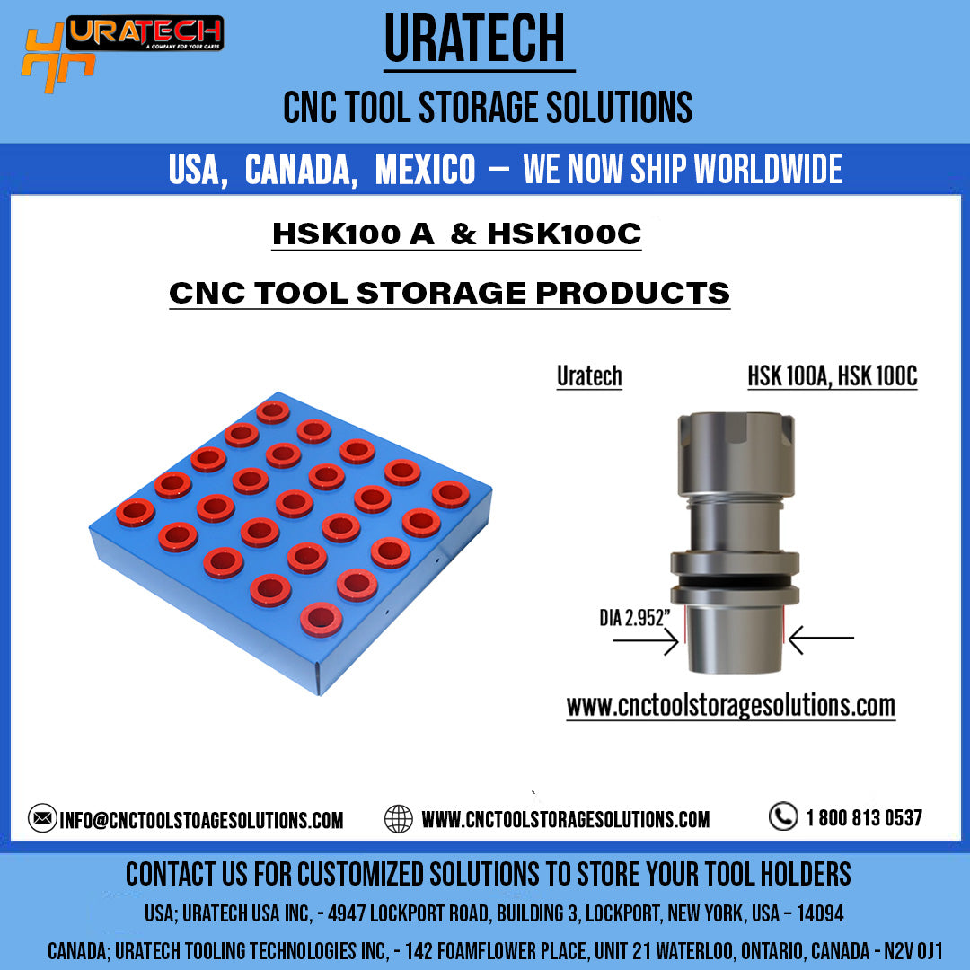 CNC Tool Storage forHSK100A and HSK100C holders– URATECH USA INC