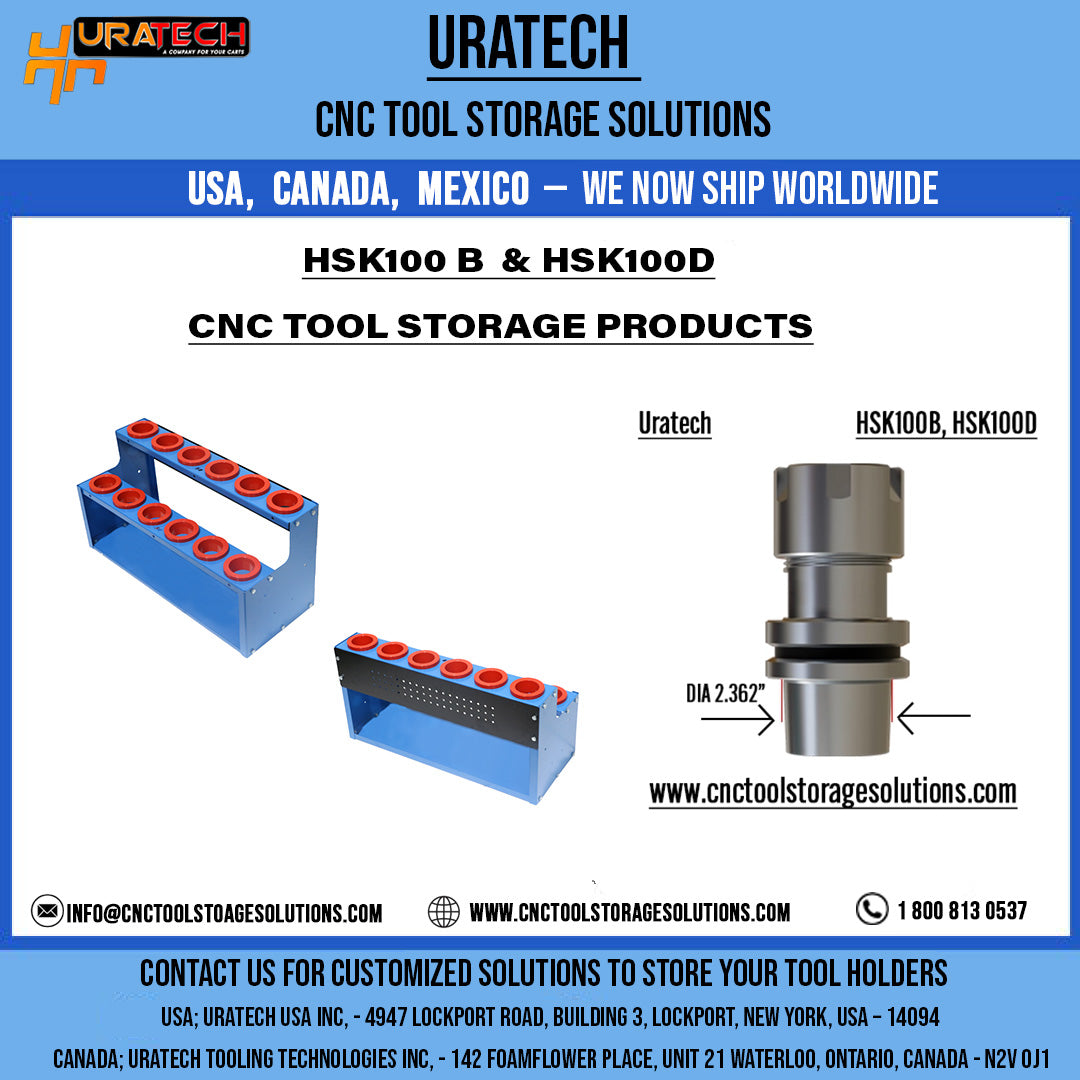 CNC Tool Storage forHSK100B and HSK100D holders from Uratech USA Inc ...