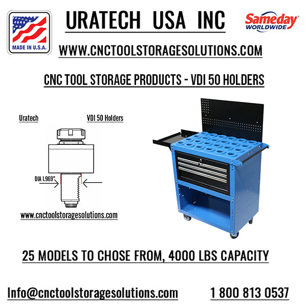 CNC Tool Storage for VDI 50 holders– URATECH USA INC