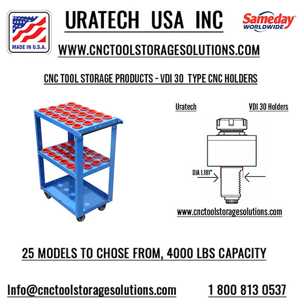 CNC Tool Storage forVDI-30 CNC Holders– URATECH USA INC