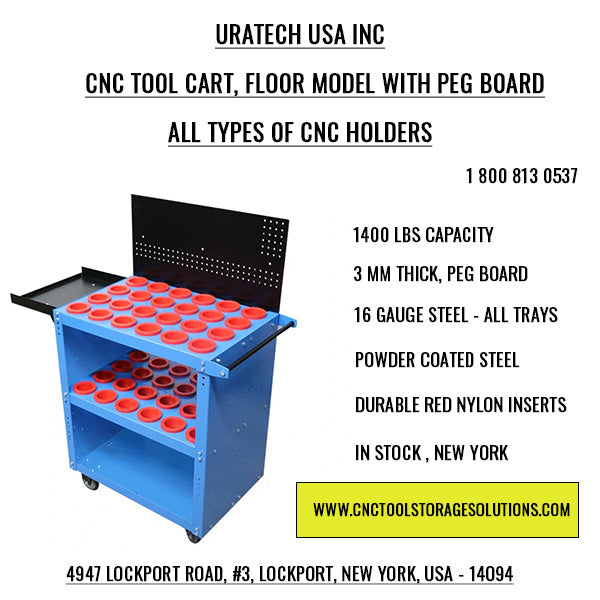 Floor model with Peg board , CNC Tool cart for all types of CNC Holder ...