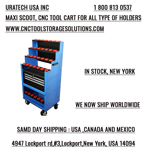 Maxi scoot – cnc tool cart from Uratech USA Inc– URATECH USA INC