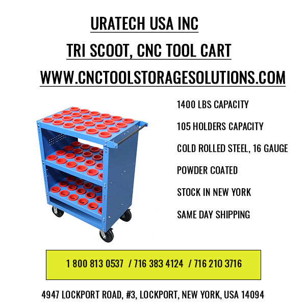 Triscoot, CNC Tool cart from Uratech USA Inc– URATECH USA INC