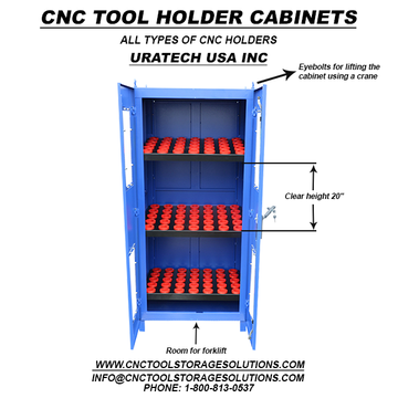 40 Taper CNC Cabinet and locker |Durable CNC Tool Storage from Uratech ...