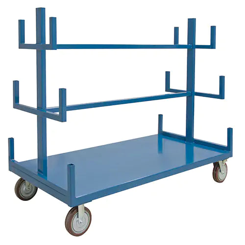 Mobile Pipe & Bar Rack, Steel, 3 Double-Sided Storage Levels – Uratech ...