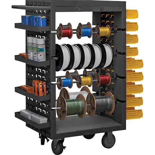 Mobile Wire Spool Rack with Removable Rods and Louvered Panels–Uratech ...