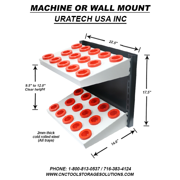 30 Taper Wall or Machine mount | Durable CNC Tool Storage from Uratech ...